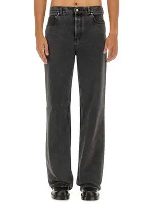 Alexander McQueen ALEXANDER MCQUEEN Baggy Cotton Jeans Gray