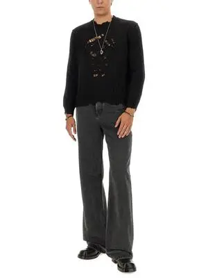 Alexander McQueen Baggy Cotton Jeans - Gray