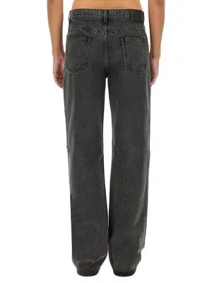 Alexander McQueen Baggy Cotton Jeans - Gray