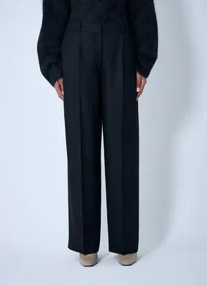 TOTEME TOTEME Wide Flannel Tailored Pants Black