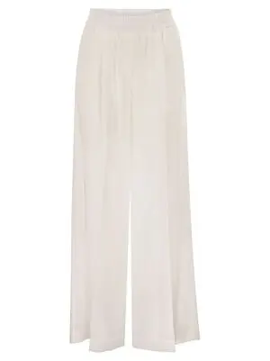 Brunello Cucinelli Loose Track Trousers In Cotton Organza