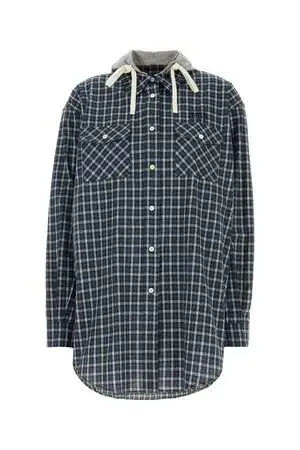 Miu Miu Dark Grey Denim Shirt - Multicolor