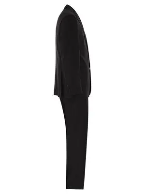 BOSS Regular Fit Suit In Wool And Elastane Blend