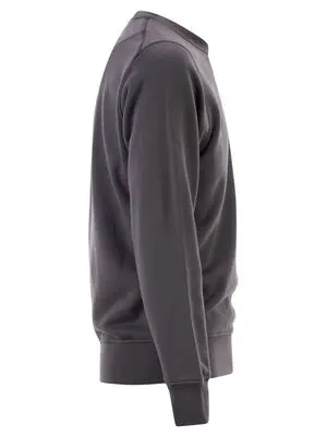 Stone Island Regular Fit Crew Neck Sweatshirt With Raglan Sleeves - Gray