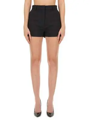 Sportmax Tailored Virgin Wool Shorts - Black