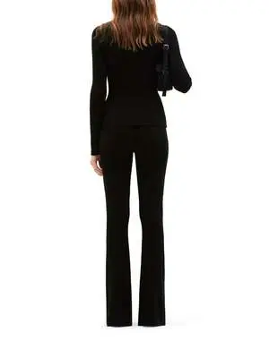 COURREGES Reedition Rib Knit Mockneck Sweater