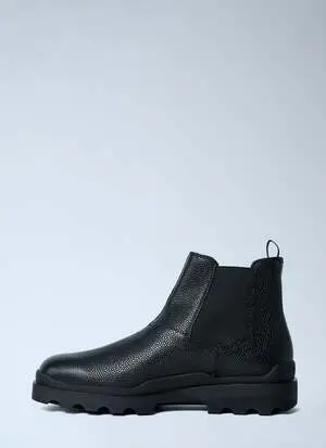 Prada Stamped Leather Chelsea Boots