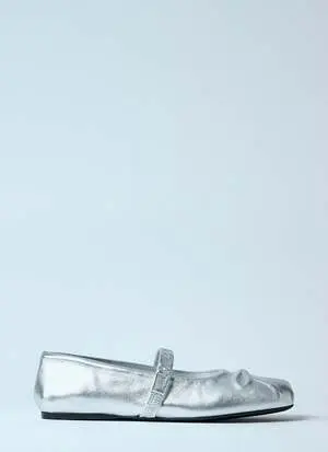 Marni Leather Mary Jane Shoes With Bow Detailing