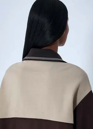 Miu Miu Contrast Panel Zip-up Jacket - Brown