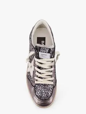 GOLDEN GOOSE Ball Star Glittered Leather Sneakers