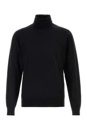 Dolce & Gabbana High Neck Virgin Wool Sweater - Black