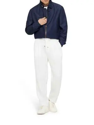 Brunello Cucinelli Linen Trousers With Drawstring