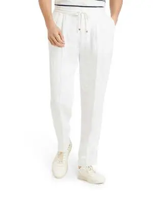 Brunello Cucinelli Linen Trousers With Drawstring
