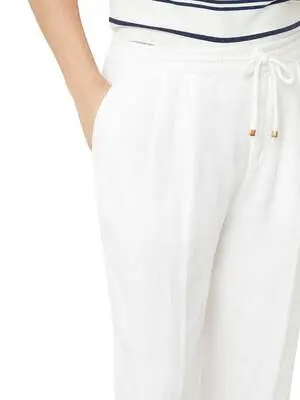Brunello Cucinelli Linen Trousers With Drawstring
