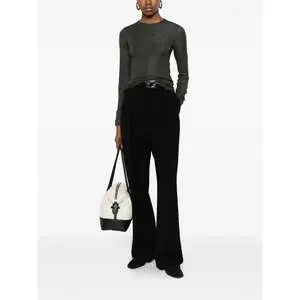 Brunello Cucinelli Long Sleeve Crewneck Top