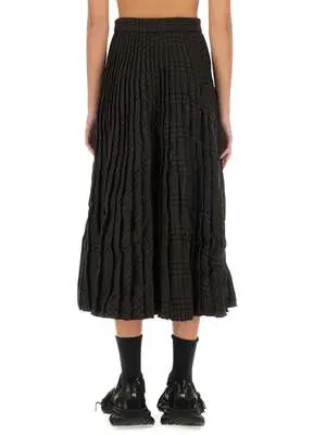 Balenciaga Pleated Wool Skirt