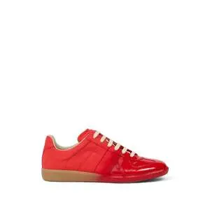 MAISON MARGIELA Patent Leather Low-top Sneakers - Red