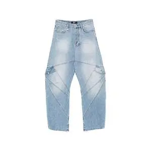 Amiri Loose-fit Paneled Cargo Jeans - Blue