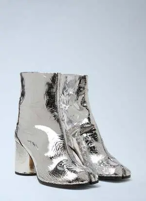 MAISON MARGIELA Metallic Tabi Block Heel Boots