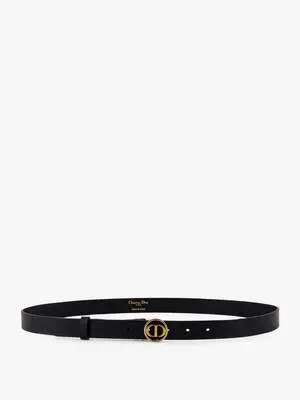 Dior Leather Belt With Monogram Logo - Multicolor