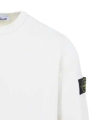 Stone Island Mesh Stitch Organic Cotton Fleece Sweatshirt - Multicolor