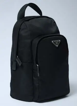 Prada Re-nylon Backpack With Leather Trims