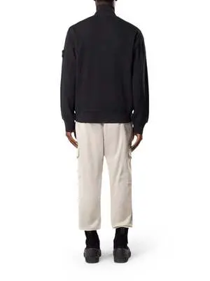 Stone Island Mesh Stitch Organic Cotton Fleece Sweatshirt