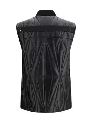 Moncler Rick Owens Geocamo Quilted Leather Flight Vest