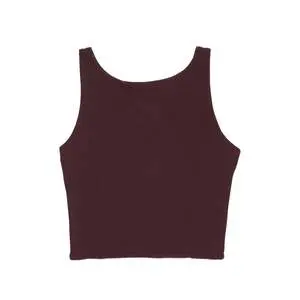 Magda Butrym Bordeaux Floral Detail V-neck Sleeveless Top