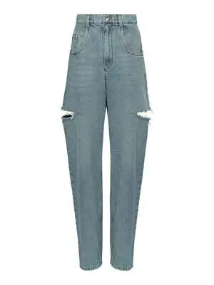 MAISON MARGIELA Denim Jeans With Cutout Detail - Blue