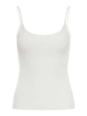 COURREGES Rib Knit Tank Top - White