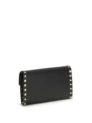 Valentino Garavani Rockstud Chain Wallet - Black
