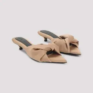 Carven Polyester Pointed Toe Kitten Heel Mules