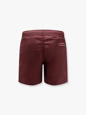 Moncler Nylon Swim Trunks With Logo Detail - Multicolor