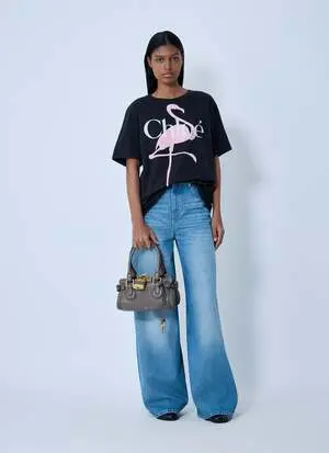 Chloé Logo Motif T-shirt - Gray