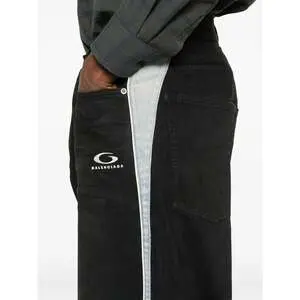 Balenciaga Wide-leg Jeans With Side Stripe Detail