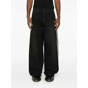 Balenciaga Wide-leg Jeans With Side Stripe Detail