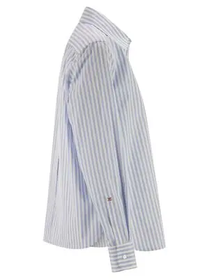 Max Mara Maccenni Striped Poplin Shirt - Blue