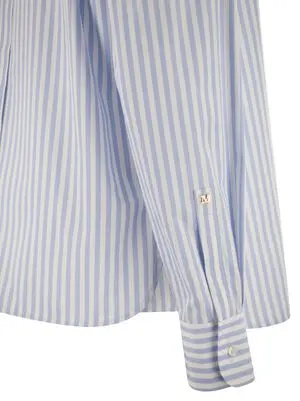 Max Mara Maccenni Striped Poplin Shirt - Blue
