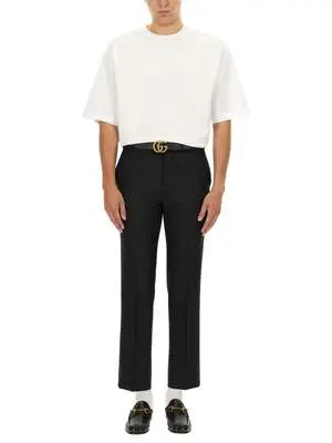 Gucci Wool Blend Twill Tailored Pants