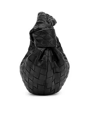 Bottega Veneta Mini Jodie Bag In Black Nappa Leather - Multicolor