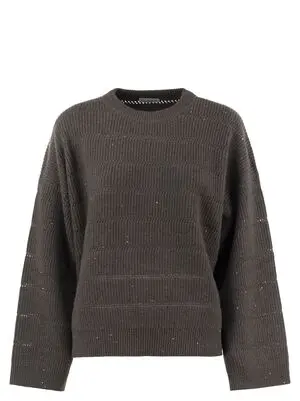 Brunello Cucinelli Half Sleeve Sweaters For Women