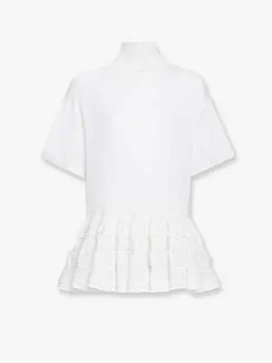 Alaïa Peplum Virgin Wool Sweater - Multicolor
