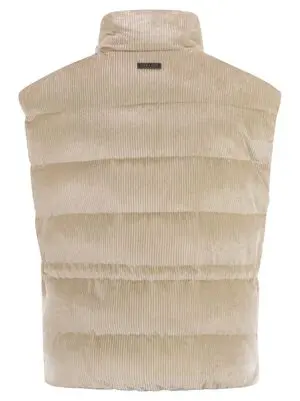 Peserico Down And Viscose Velvet Waistcoat - Multicolor