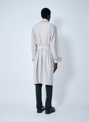 Prada Limestone Robe Coat