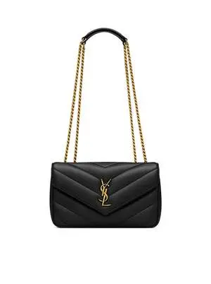 Saint Laurent Loulou Small Leather Bag - Black