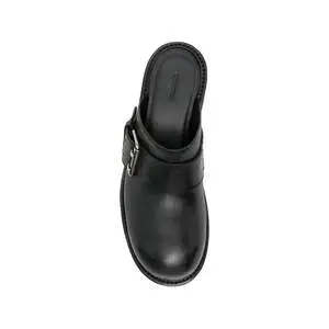 Balenciaga Leather Buckled Clogs