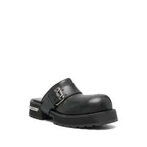 Balenciaga Leather Buckled Clogs