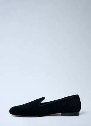 TOTEME Shearling-lined Suede Loafers - Black