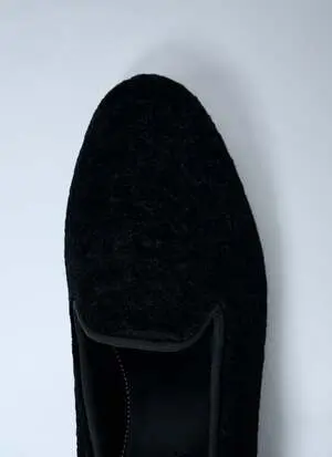 TOTEME Shearling-lined Suede Loafers - Black